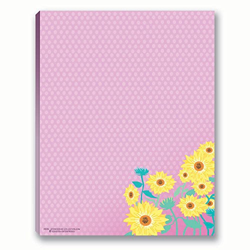 Floral Notepads - 4 Assorted Note Pads - Flower Theme Pads