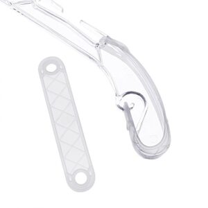 Household Mall 3.7 inch 100pcs Clear P-Grab Non-Slip Hanger Grips Rubber Strips Closet Accessories Shoulder Shaper Holder