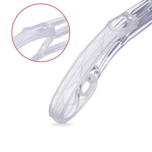 Household Mall 3.7 inch 100pcs Clear P-Grab Non-Slip Hanger Grips Rubber Strips Closet Accessories Shoulder Shaper Holder