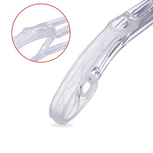 Household Mall 3.7 inch 100pcs Clear P-Grab Non-Slip Hanger Grips Rubber Strips Closet Accessories Shoulder Shaper Holder