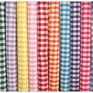 5 Yards Checkered Fabric 60" Wide - Gingham Buffalo Check Fabric | 100% Polyester White & Red Check Fabric | Perfect for Parties Fabric, Picnics, Indoor and Outdoor Table Cloths and Curtains