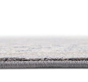 Unique Loom Salzburg Collection Area Rug - Gneis (6' 1" x 9' Rectangle, Gray/ Ivory)