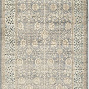 Unique Loom Salzburg Collection Area Rug - Gneis (6' 1" x 9' Rectangle, Gray/ Ivory)