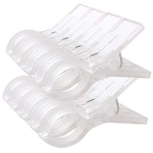 WARMBUY Clear Plastic Towel Clips, 8 Pack