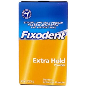 fixodent denture adhesive powder extra hold 2.70 oz (pack of 3)