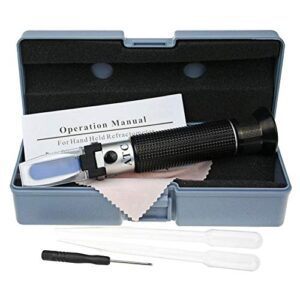 Salinity Refractometer for Seawater and Marine Fishkeeping Aquarium 0-100 PPT with Automatic Temperature Compensation