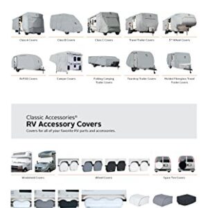 Classic Accessories Over Drive PermaPRO R-Pod Cover, Fits up to 16' 2" long, Durable, Tear-Resistant, Teardrop, Travel Trailer Storage Cover, Compatible with R-Pod Trailers, Grey