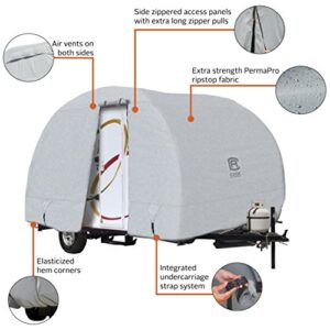 Classic Accessories Over Drive PermaPRO R-Pod Cover, Fits up to 16' 2" long, Durable, Tear-Resistant, Teardrop, Travel Trailer Storage Cover, Compatible with R-Pod Trailers, Grey