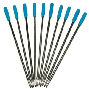 10 genuine intrepid blue ink refill for cross ballpoint pens