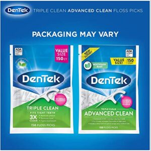 DenTek Triple Clean Floss Picks, Mouthwash Blast 150 ea (Pack of 2)