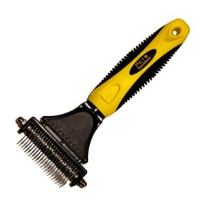 pet republique dog dematting tool – matt splitters for dogs, cats, rabbits, long haired breed pets – effective pet dematting, mat remover, de-matting comb, or dematter - regular 12+23 teeth design