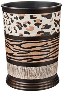 popular bath waste basket, jezella collection, animal print