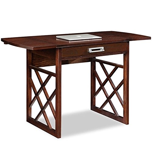 Leick Chocolate Oak Drop Leaf Computer/Writing Desk