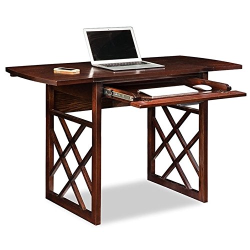 Leick Chocolate Oak Drop Leaf Computer/Writing Desk