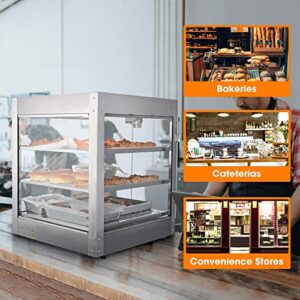 WeChef Commercial Food Warmer 3-Tier 20x20x24" Countertop Food Pizza Pastry Warmer Display Case 750W 110V