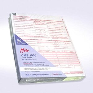 New CMS 1500 Claim Forms - HCFA (Version 02/12) 100 per Ream