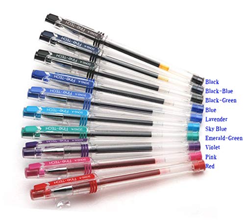 DONG-A Fine-Tech Excellent Writing 0.3mm Gel Ink Pens (10colors) by Dong-A