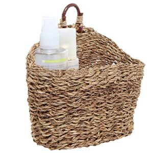 mygift 6.5 inch handwoven rattan wall hanging storage basket, small decorative baskets