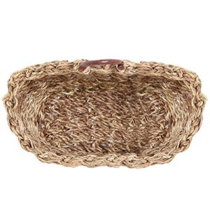 MyGift 6.5 Inch Handwoven Rattan Wall Hanging Storage Basket, Small Decorative Baskets