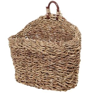 MyGift 6.5 Inch Handwoven Rattan Wall Hanging Storage Basket, Small Decorative Baskets