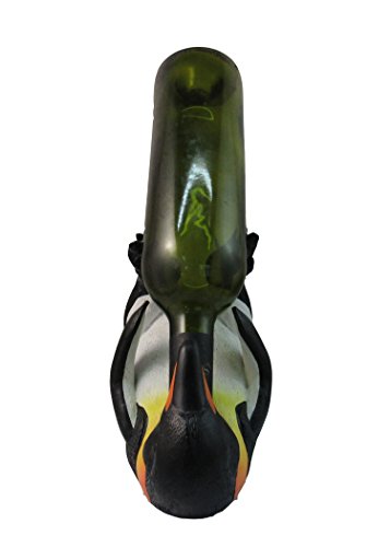 Playful Antarctic Penguin Wine Bottle Holder By DWK | Tabletop South Pole Decor And Centerpiece