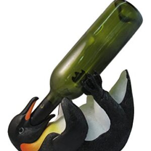 Playful Antarctic Penguin Wine Bottle Holder By DWK | Tabletop South Pole Decor And Centerpiece