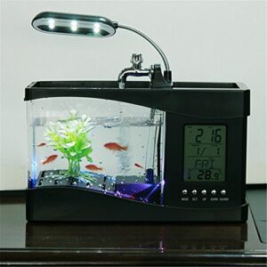 ATC® Mini USB LCD Lamp Desktop Fish Tank Aquarium with LED Clock