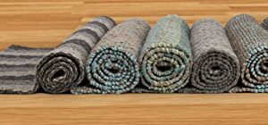 Fab Habitat Striped Rug - Sequoia Black - Handwoven, Natural Fiber, Soft Underfoot - Natural Jute & Wool - Kitchen Bathroom - 2x3 ft