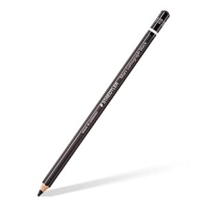 Staedtler Mars Lumograph Black, Carbon Blend Provides Jet Black Lines, Professional Art Pencils, Tin of 6 Assorted Black Sketch Pencils, 100B G6