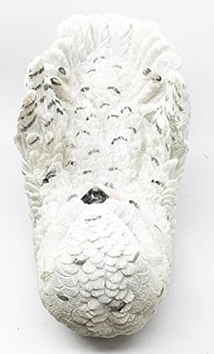 Ebros Wisdom of The Tundra Forest Beautiful Mystical Snowy Owl Wine Bottle Holder Figurine Storage Rack for Rustic Wildlife Decor Ideal for Cabin Lodge Country Design Decorative Party Hosting Kitchen