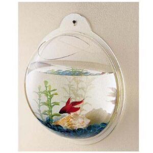 cnz wall mounted acrylic fish bowl, 11.5-inch