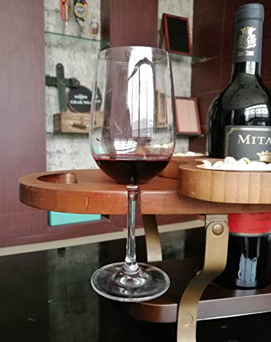 FixtureDisplays® Red Wine Holder 4*Glasses and 2*Bottles Elegant Design Wine Rack,Red Wine Stand 15206