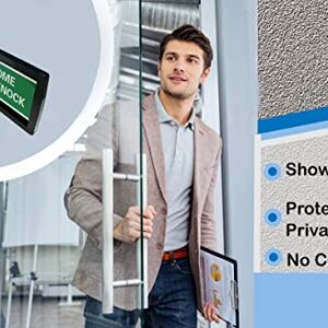 Black Do Not Disturb Sign | SHUTTER CHANGES WHEN YOU PUSH IT | For Home, Offices,Hotels, Hospitals (Don't Disturb, Welcome Signs) Also includes double sided tape mounting.