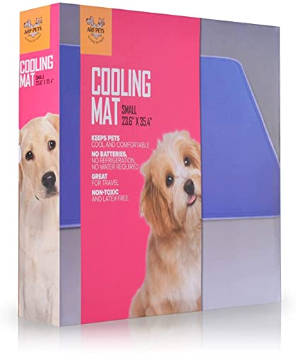 Arf Pets Dog Cooling Mat 27” x 43” Pad for Kennels, Crates and Beds, Non-Toxic, Durable Solid Self Cooling Gel Material. No Refrigeration or Electricity Needed, Medium