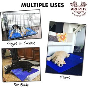 Arf Pets Dog Cooling Mat 27” x 43” Pad for Kennels, Crates and Beds, Non-Toxic, Durable Solid Self Cooling Gel Material. No Refrigeration or Electricity Needed, Medium