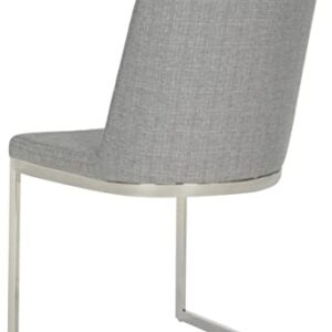 Safavieh Home Collection Parkston Linen Grey Glam Side Chair (Set of 2)