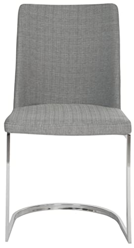 Safavieh Home Collection Parkston Linen Grey Glam Side Chair (Set of 2)