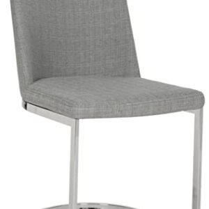 Safavieh Home Collection Parkston Linen Grey Glam Side Chair (Set of 2)