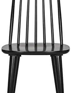 Safavieh American Homes Collection Burris Country Farmhouse Wood Black Spindle Side Chair (Set of 2)