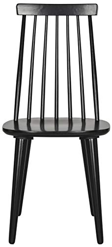 Safavieh American Homes Collection Burris Country Farmhouse Wood Black Spindle Side Chair (Set of 2)