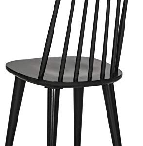 Safavieh American Homes Collection Burris Country Farmhouse Wood Black Spindle Side Chair (Set of 2)