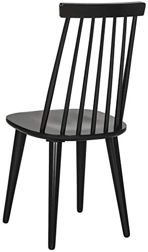 Safavieh American Homes Collection Burris Country Farmhouse Wood Black Spindle Side Chair (Set of 2)