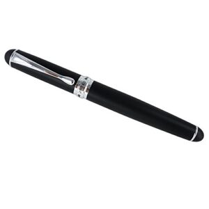 Jinhao Fountain Pen Silver Trim Medium Nib X750 With Gift Case (Frosted Black)