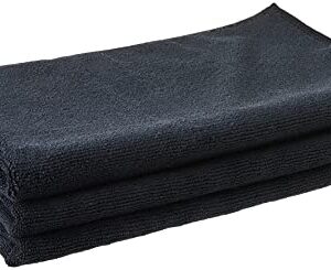 Chemical Guys MIC36103 Workhorse XL Black Professional Grade Microfiber Towel, Rubber/Plastic/Vinyl (Safe for Car Wash, Home Cleaning & Pet Drying Cloths) 24" x 16", Pack of 3