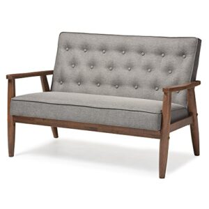 baxton studio bbt8013-grey loveseat love seats, gray