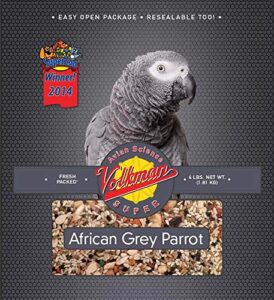 volkman avian science super african grey parrots bird food for 4 lb- 2pack