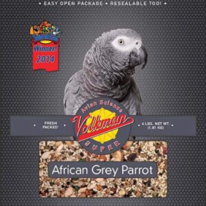 Volkman Avian Science Super African Grey Parrots Bird Food for 4 Lb- 2pack