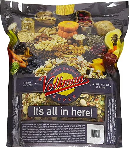 Volkman Avian Science Super African Grey Parrots Bird Food for 4 Lb- 2pack