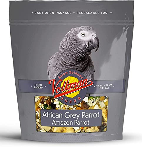 Volkman Avian Science Super African Grey Parrots Bird Food for 4 Lb- 2pack