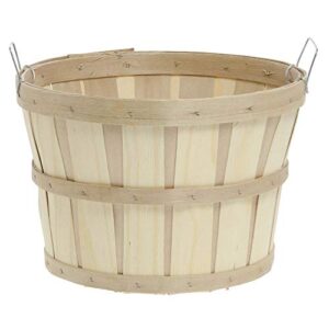 half bushel basket with side handles, 14"x9 1/2"